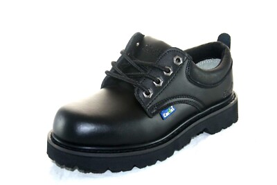 CACTUS FOOTWEAR WORK BOOT 421S BLACK STEEL TOE OIL RESISTANT MEN'S WORK ...