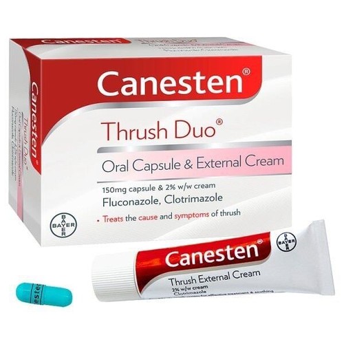 Canesten Thrush Duo 150mg - Oral Capsule (Tablet) & Cream w/w READ ...