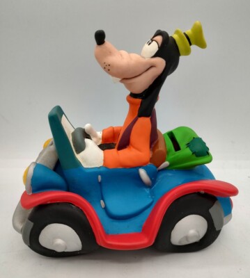 Vintage Disney Goofy Coin Piggy Bank Driving in Car Vinyl - RARE | eBay