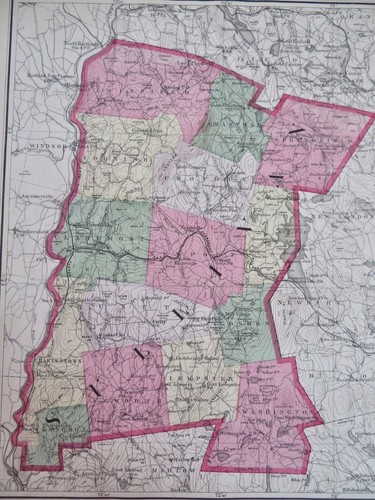 Sullivan County New Hampshire Croydon Unity 1877 Comstock detailed city ...