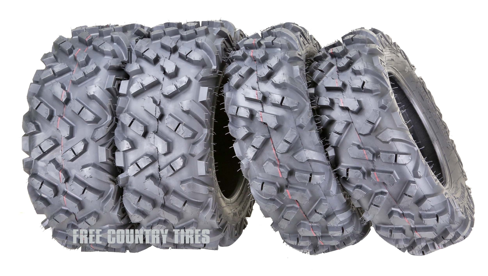 Set of 4 ATV UTV Tires 26x8-14 26x8x14 Front & 26x10-14 26x10x14 Rear ...