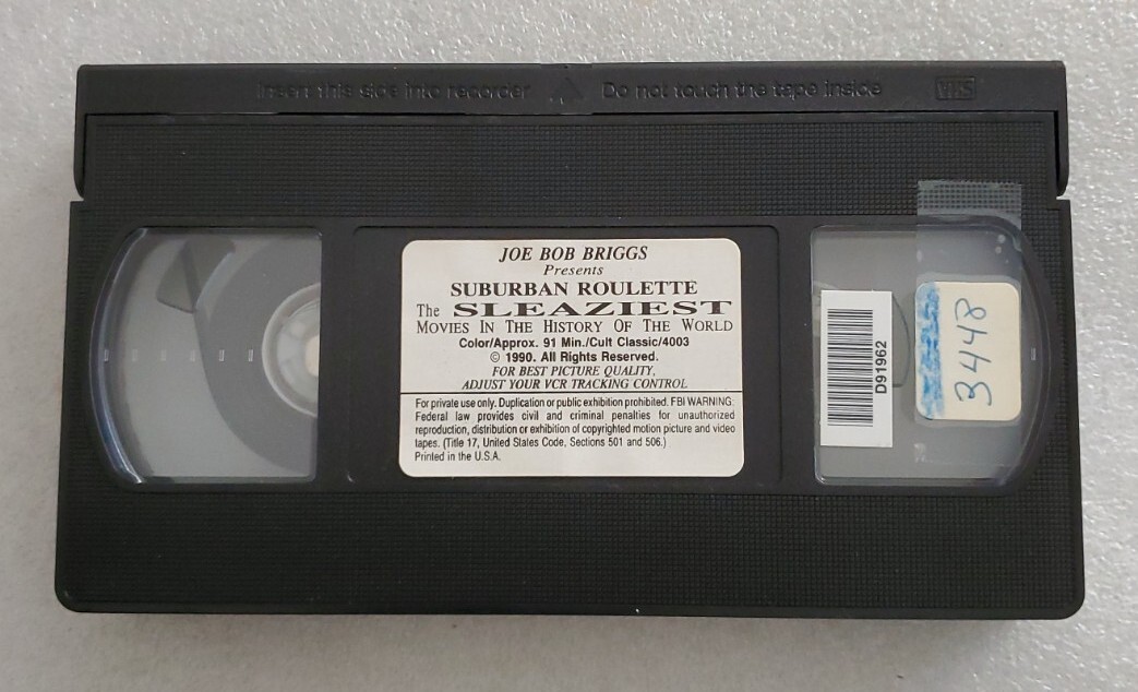 JOE BOB BRIGGS Suburban Roulette VHS Horror No Cover | eBay