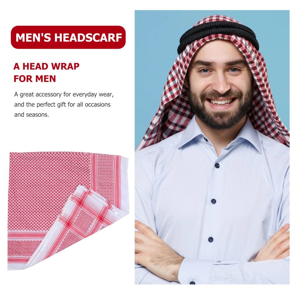 Arabic Man's Cover Shawls Scarf Arabia Headscarf Headwrap Saudi ...