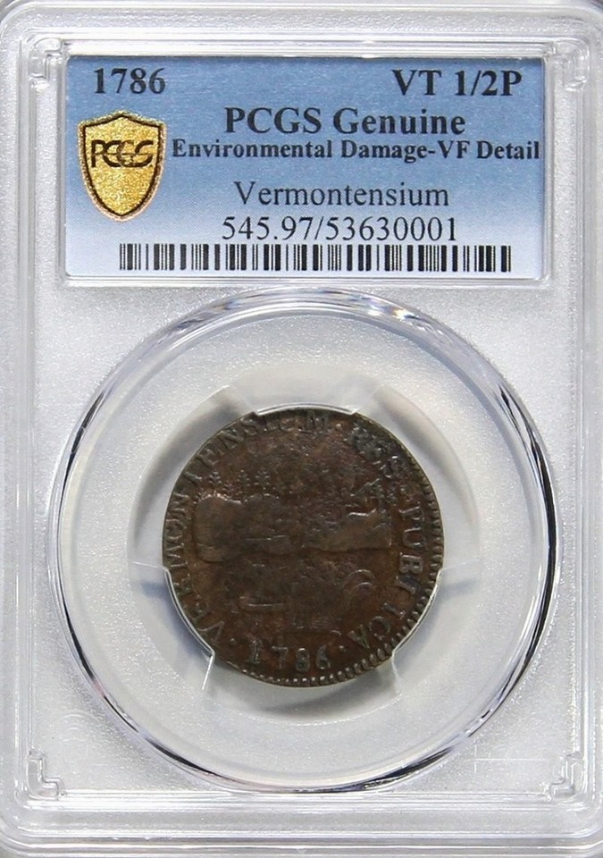 1786 Vermont Landscape, VERMONTENSIUM, RR-8, PGCS - VF Details ...