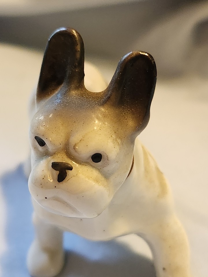 Old CERAMIC BOSTON TERRIER or FRENCH BULLDOG FIGURE MADE IN JAPAN | eBay