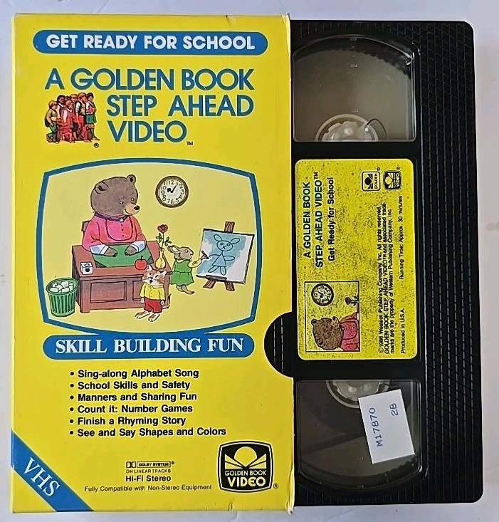 A Golden Book Video, Music Video, & A Step Ahead Lot Of 12 VHS Movies ...