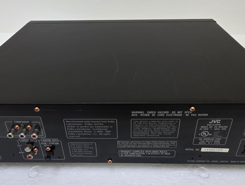 JVC XV-M555bk 3 DVD/Video CD/CD Multi Disk Player Changer Working! SEE ...