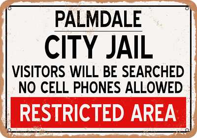 METAL SIGN - City Jail of Palmdale Reproduction - Vintage Rusty Look | eBay