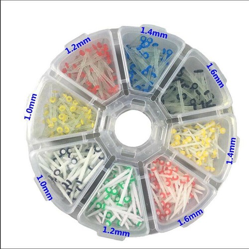 200Pcs Dental Fiber Post Glass Quartz Endodontic Posts 1.0-1.8mm Screw ...