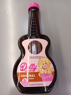 New Full-Sealed Dolly Parton Guitar Shaped Pancake Syrup Plastic Bottle ...