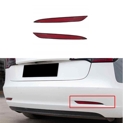 1 Pair Tail light reflectors Bumper Reflector Left Right Side For Tesla ...