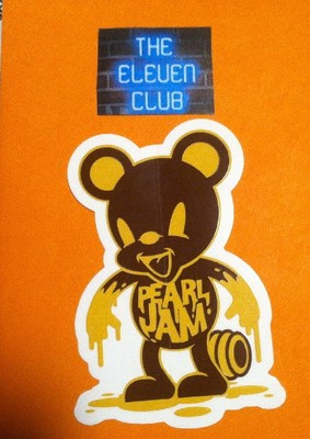 Pearl Jam Sticker 2016 Honey Bear Logo Vinyl Decal Rare Club MINT Art ...