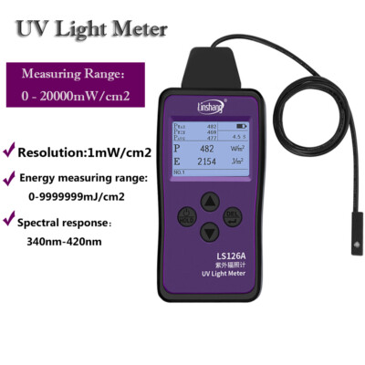 UV Intensity Meter UVA band Ultraviolet LED Light Source Test for UV ...