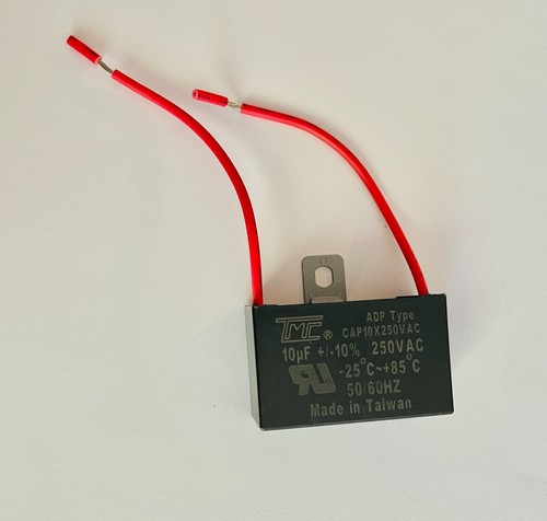 CAPACITOR 10MFD, 10 mfd, 10uF, 250VAC ADP type,TRUE VOLTAGE, MOTOR CAP ...