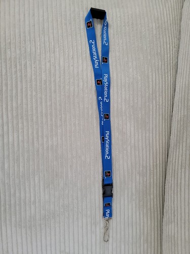 Blue Sony Playstation 2 PS2 Logo Promo Promotional Lanyard Key ID Badge ...