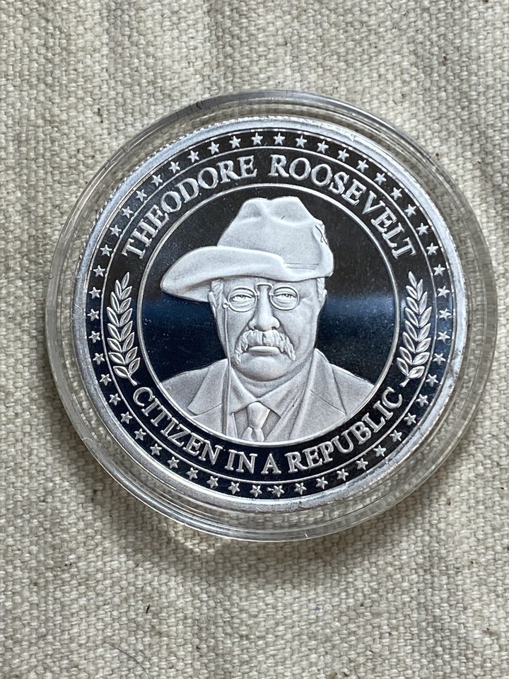 Infowars The Man In The Arena Theodore Roosevelt 1 Oz Coin Silver Alex ...