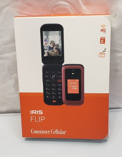 Consumer Cellular Iris 8GB Red Flip Phone *New | eBay