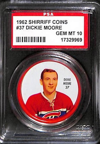 1962 Shirriff Coins #37 DICKIE MOORE PSA 10 GEM-MT 17329969 | eBay.de