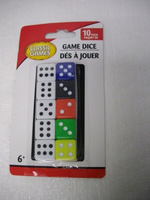NEW Classic Games 10 Pack 6 sided Game Dice Ages 6+ | eBay