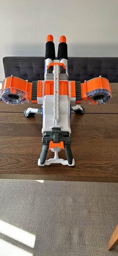Nerf Rhino Fire Turret Blaster , Works- Nstrike Elite White W/ Tripod ...