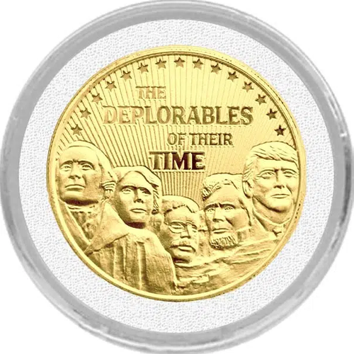 Trump 1 Oz .9999 24K Gold Coin Round THE DEPLORABLES OF THEIR TIME # 34 ...