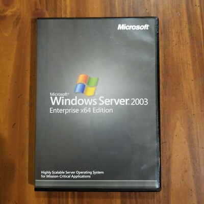 Microsoft Windows Server 2003 Enterprise 25 CAL 64 Bit Edition ...