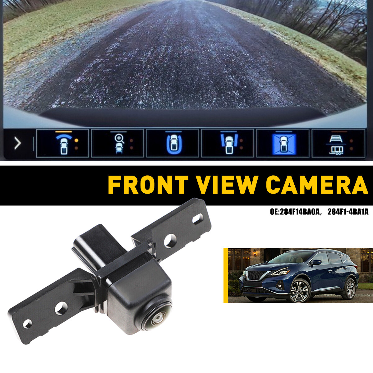 Car Front View Backup Camera Reverse HD for 2015 2016 2017 Nissan ...