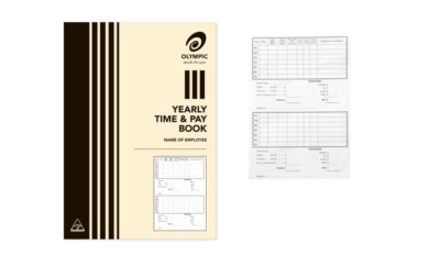 Olympic 140583 Yearly Time & Pay Book 32 Pages Hours Wages ATO ...