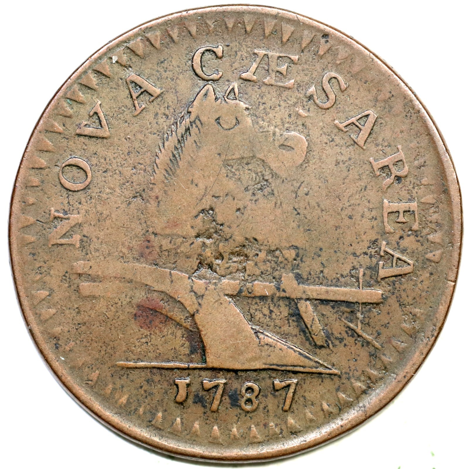 1787 M 64-t R-1 Huge Planchet New Jersey Colonial Copper Coin | eBay