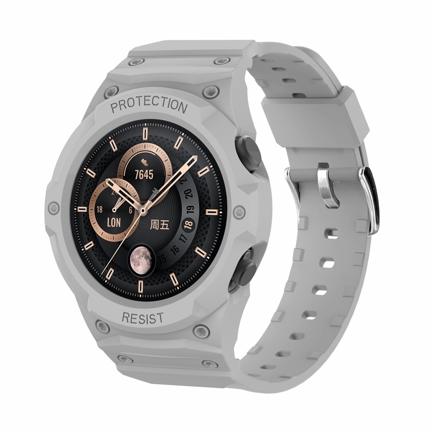 Silicone Rubber Watch Band Cover For Huawei Watch GT2 GT3 46mm Strap ...