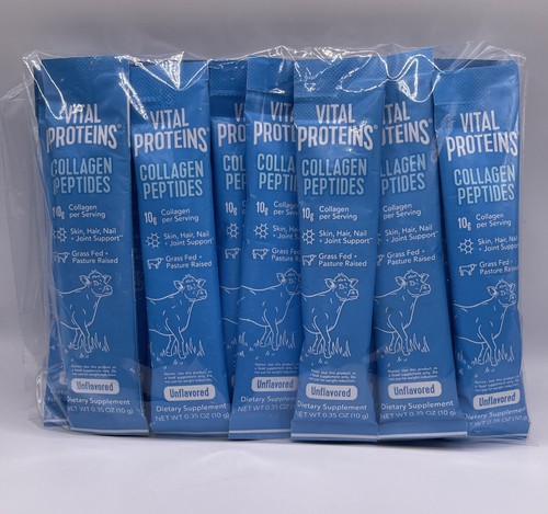 20 PACKS Vital Proteins Collagen Peptides Powder .35oz Packets 10g ...