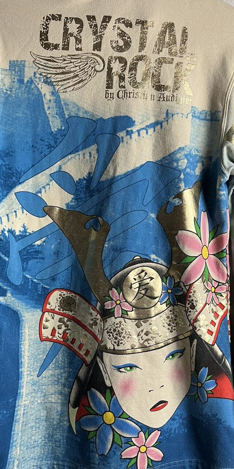 CHRISTIAN AUDIGIER CRYSTAL ROCK JACKET FOIL CRYSTAL SAMURAI SZ SMALL ...