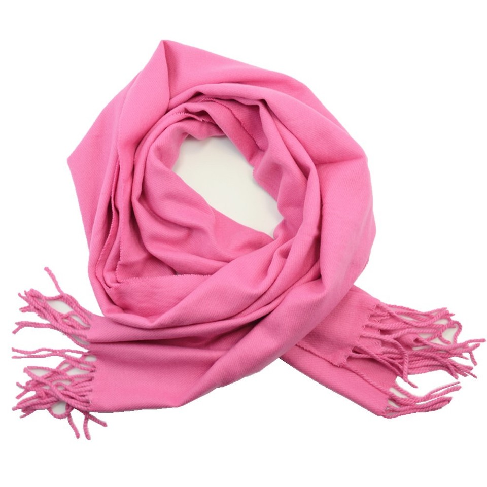 Men Women Unisex 100% Cashmere Warm Plain Scarf Pure Solid Color Wool ...