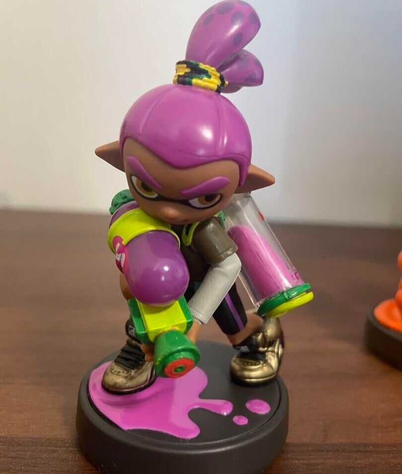 Nintendo Amiibo Splatoon Alt Color Inkling Green Girl Orange Squid ...