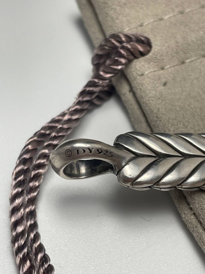 Silver David Yurman silver men's pendant ingot tag amulet Necklace | eBay