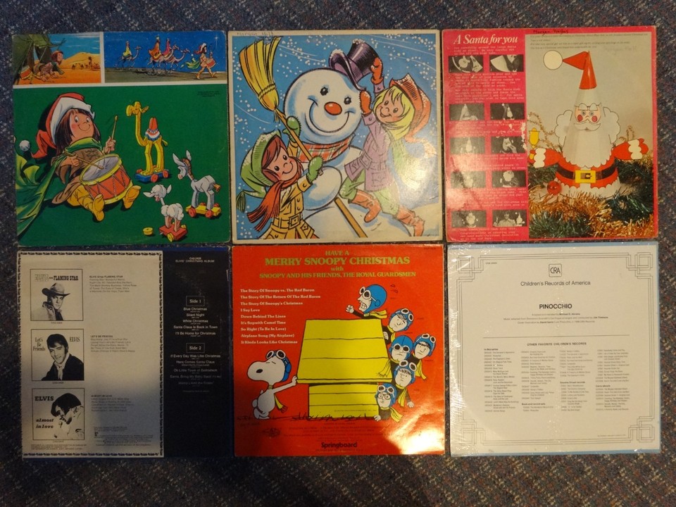 Vintage Christmas Classics Vinyl Albums Lot x 6 Frosty, Rudolph, Elvis ...