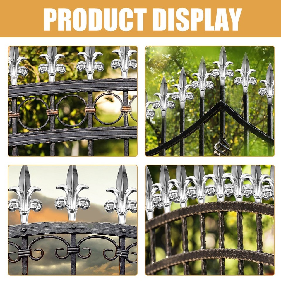 6 Pcs Garden Gate Topper Decorative Fence Toppers Finials for Posts ...