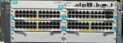 HP 5406zl Switch J8697A 92 POE +4 SFP ,3x Gig-T PoE J9534A + Gig-T SFP ...