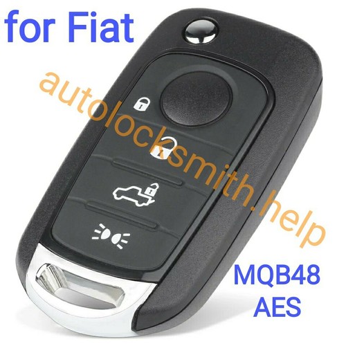 Fiat 500X, Tipo, Egea. 4 Button Remote Megamos AES 48 chip SIP22 Blade ...