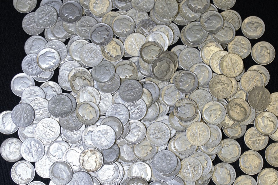1946-1964 Roosevelt dimes 90% "Junk" Silver Circulated $5 Face Value ...