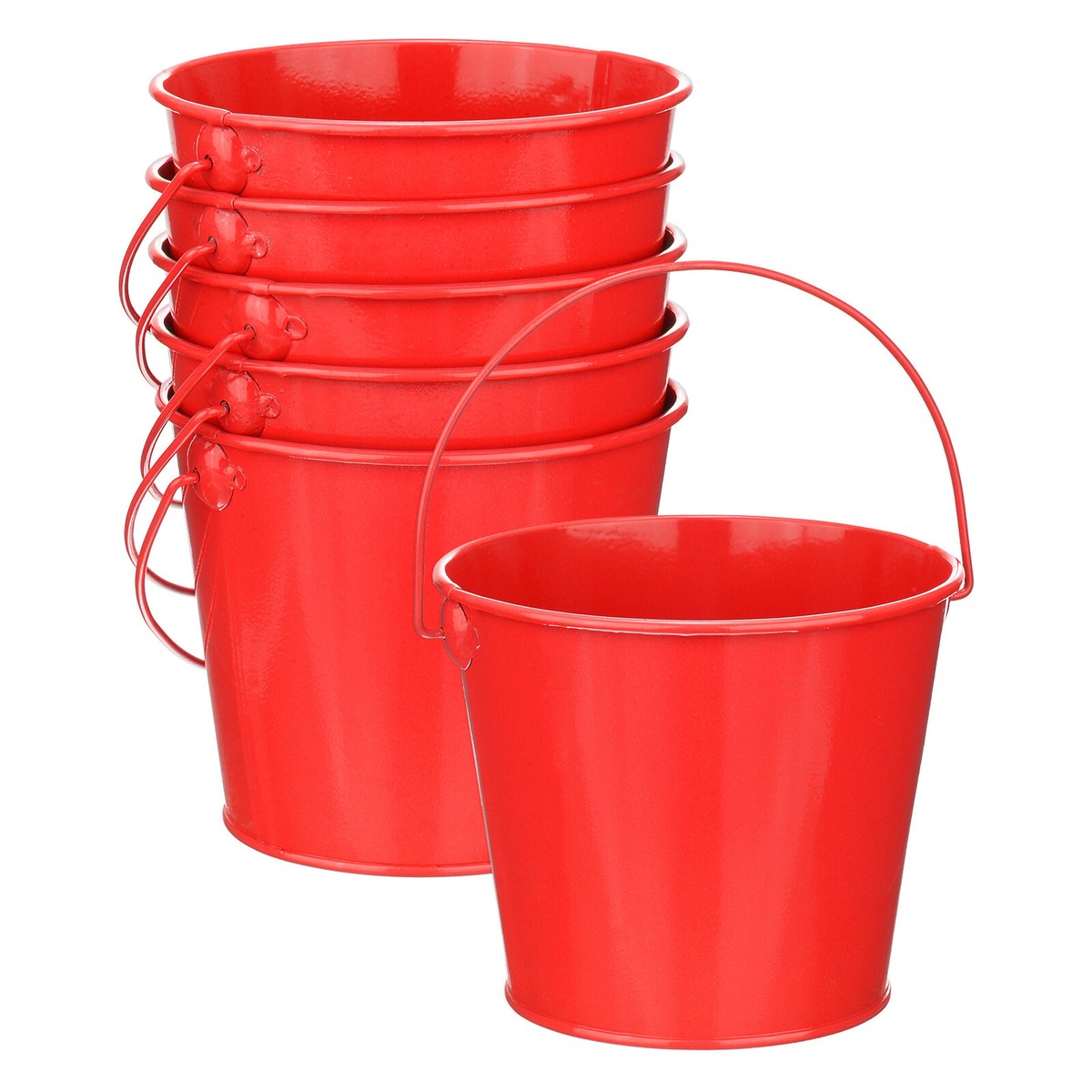 Small Galvanized Buckets Metal Bucket With Handle Assorted 10.5x11cm