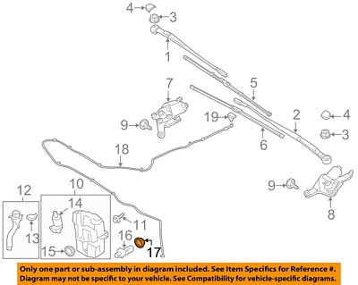 FORD OEM 13-23 Escape Wiper Washer Components-Level Sensor Grommet ...