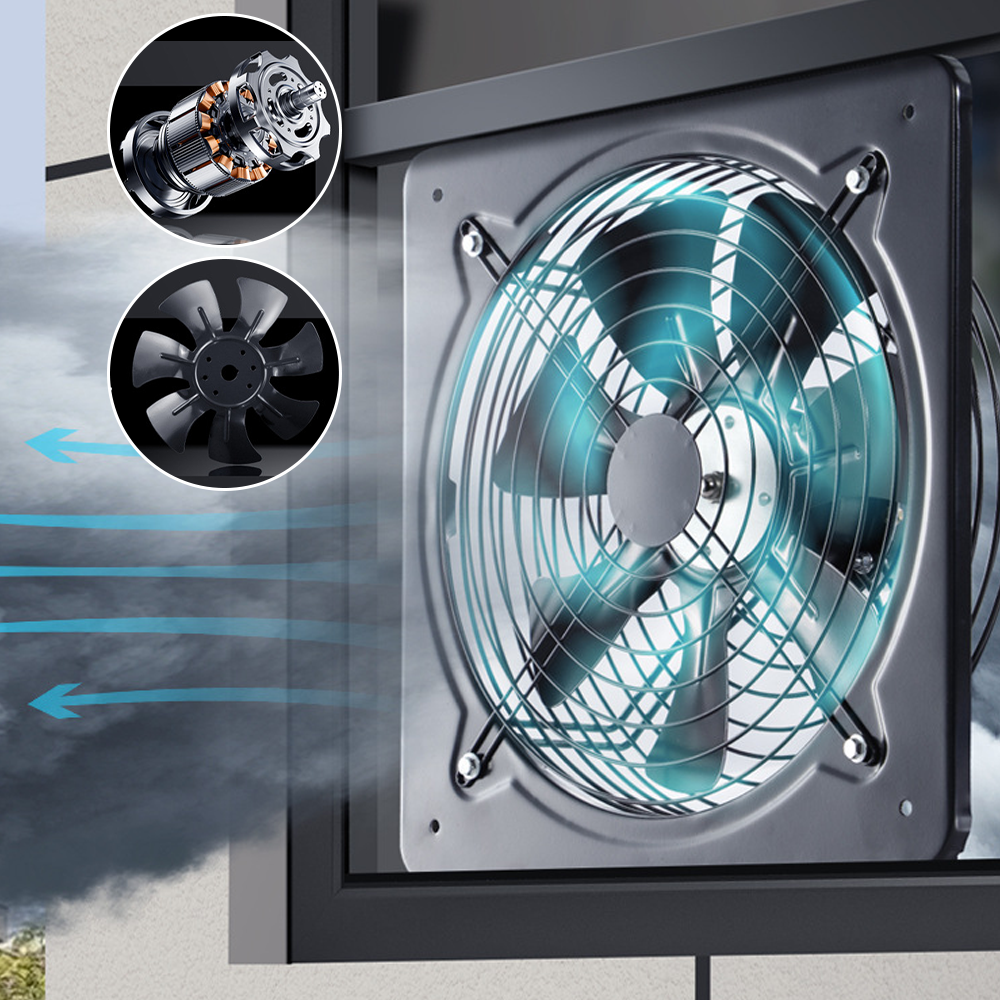 12 inch Industrial Ventilation Extractor Metal Plate Fan Axial ...