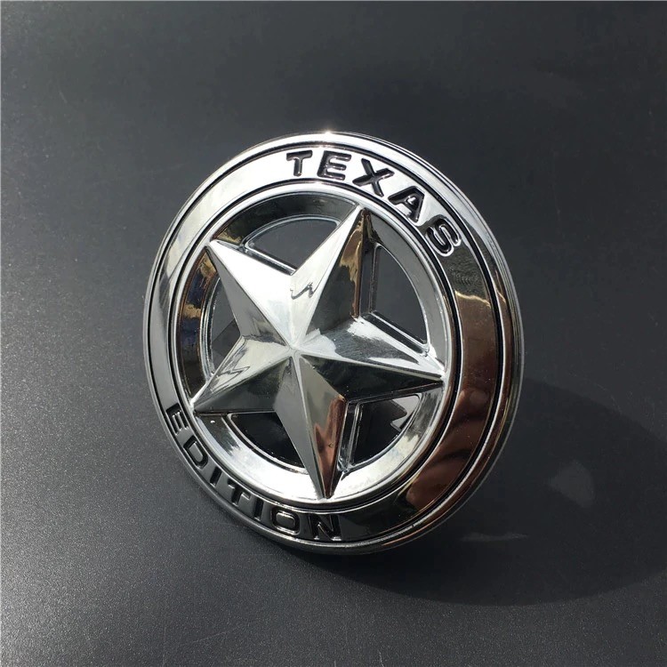 3D METAL Texas Edition Emblem Sticker Lone Star Badge For Truck (Silver ...