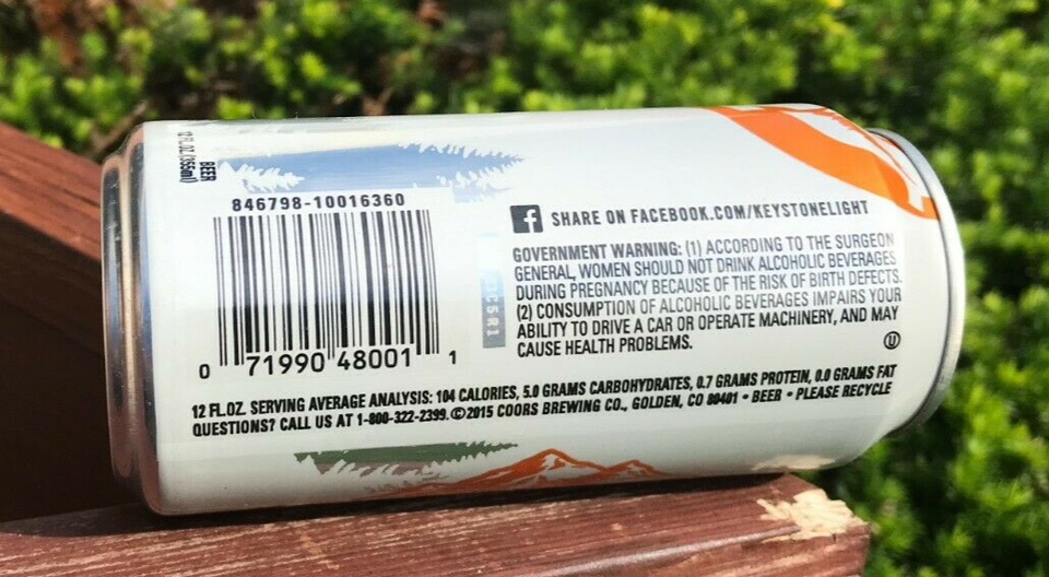 KEYSTONE LIGHT BEER 2015 Big Game Hunt Orange & White Can * Empty ...