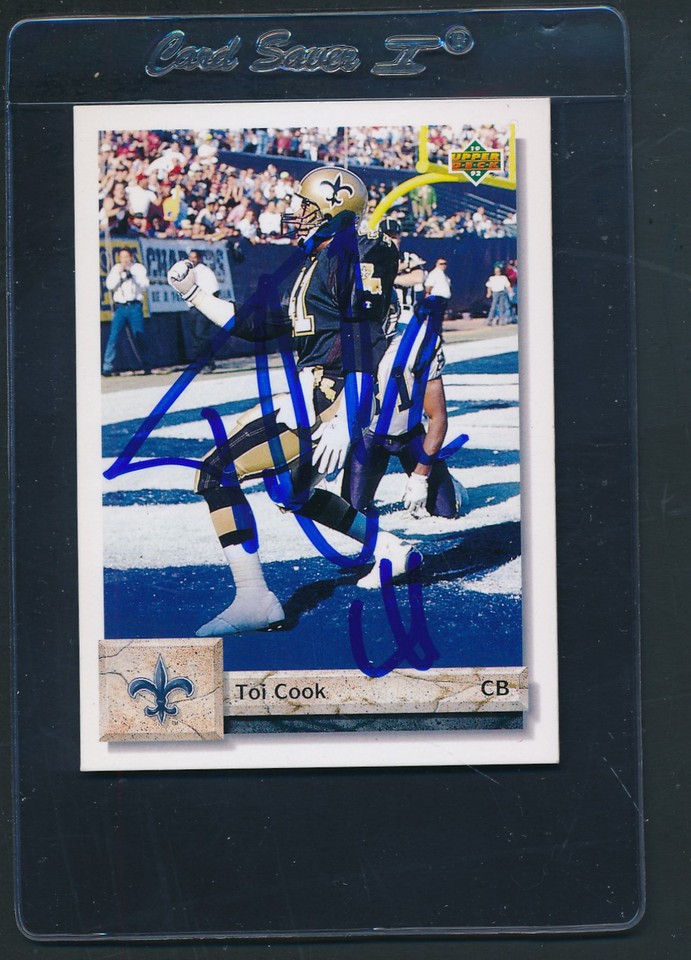 1992 Upper Deck #459 Toi Cook Saints Signed Auto *E3980 | eBay