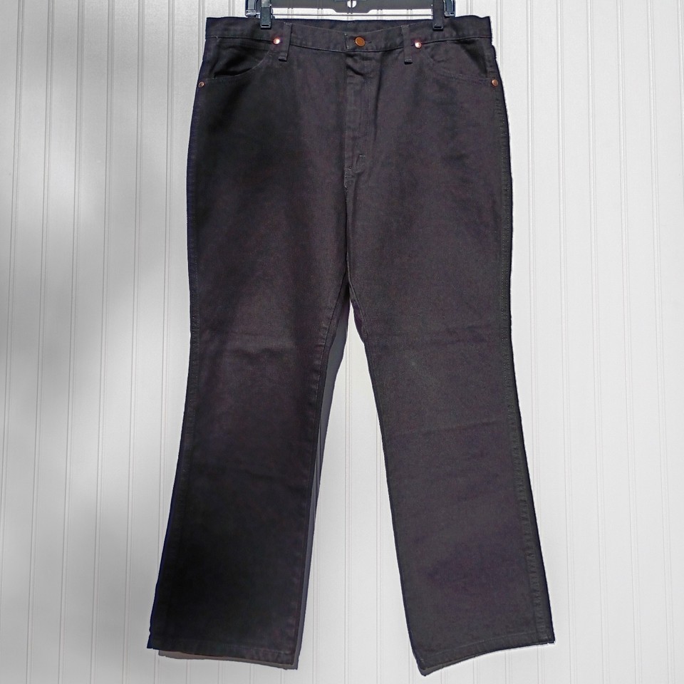 WRANGLER Cowboy Cut Jeans Men's 38 x 30 Black Denim 936 Slim Fit 936WBK ...