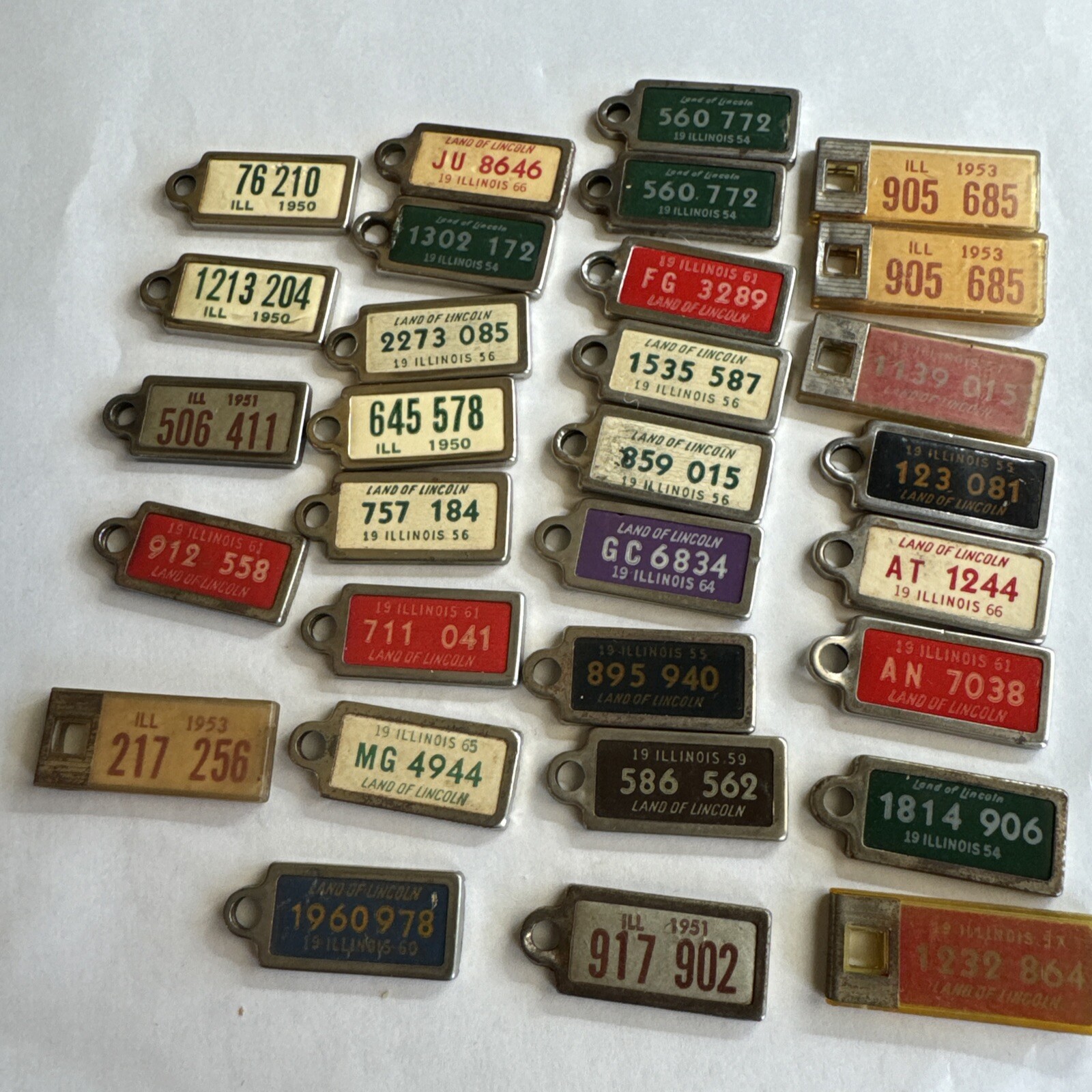 (30) Illinois dav License Plate Keychain Tags | eBay