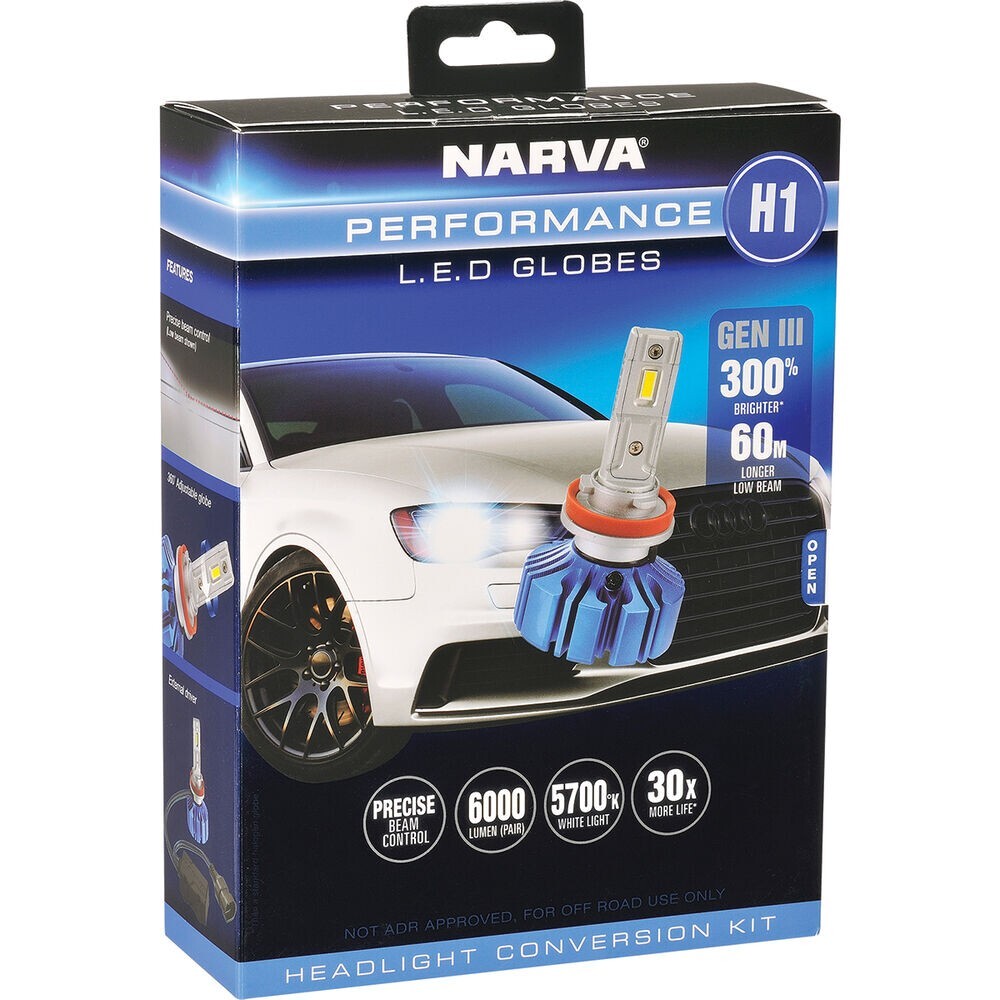 Narva GEN III LED Headlight Kit - H1 12/24v | eBay Australia