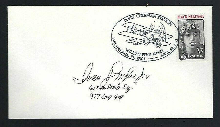 Ivan McRae signed cover "Freeman Field Mutiny" Tuskegee Airman B-25 ...